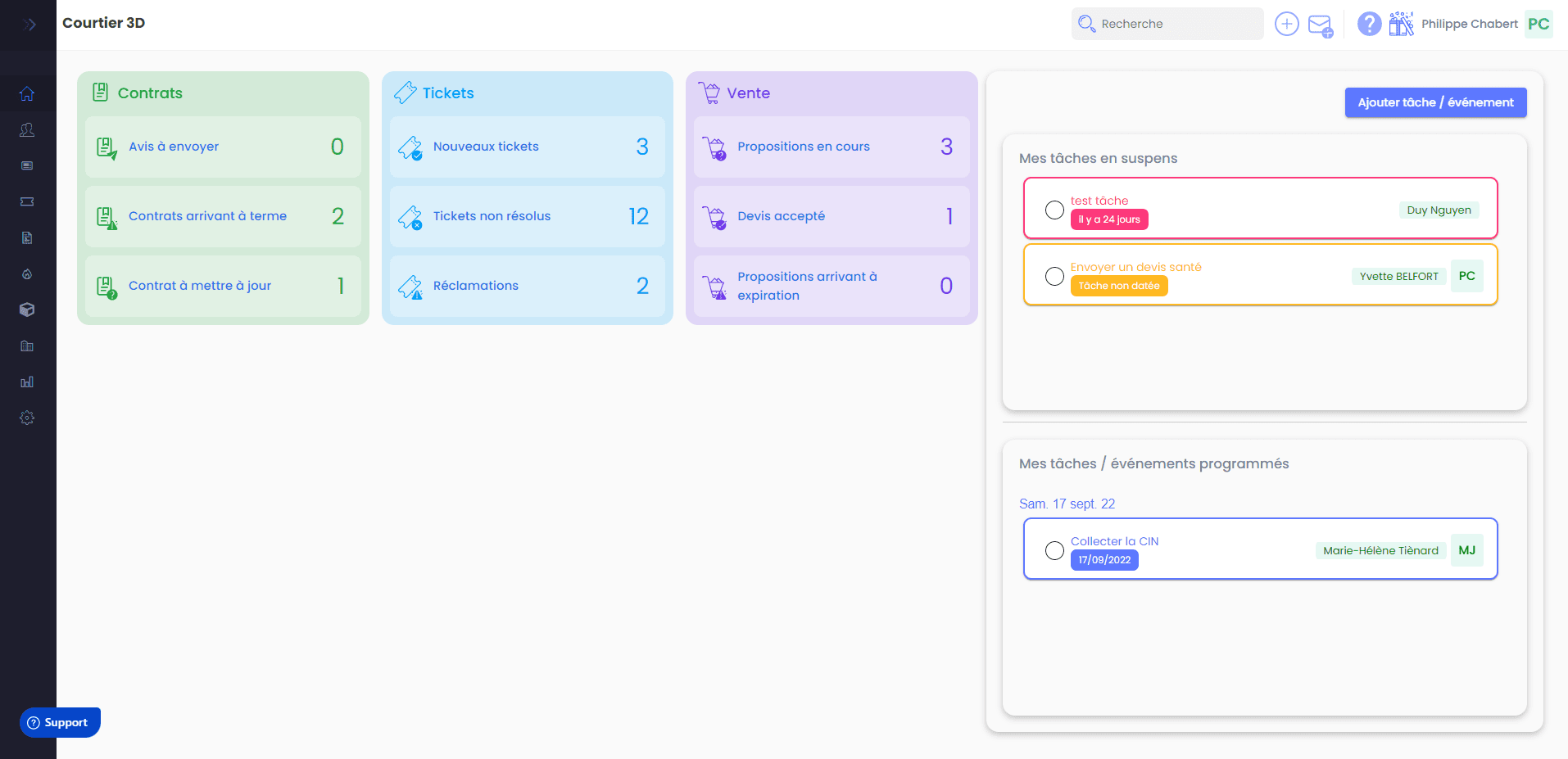 Logiciel pour moyen et grand cabinet de courtage